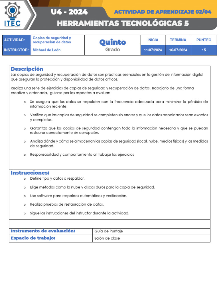 Semana 2 Herramientas Tecnológicas 5 U4 | PDF