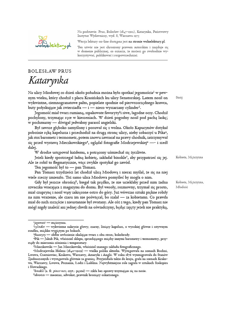 Prus Katarynka | PDF