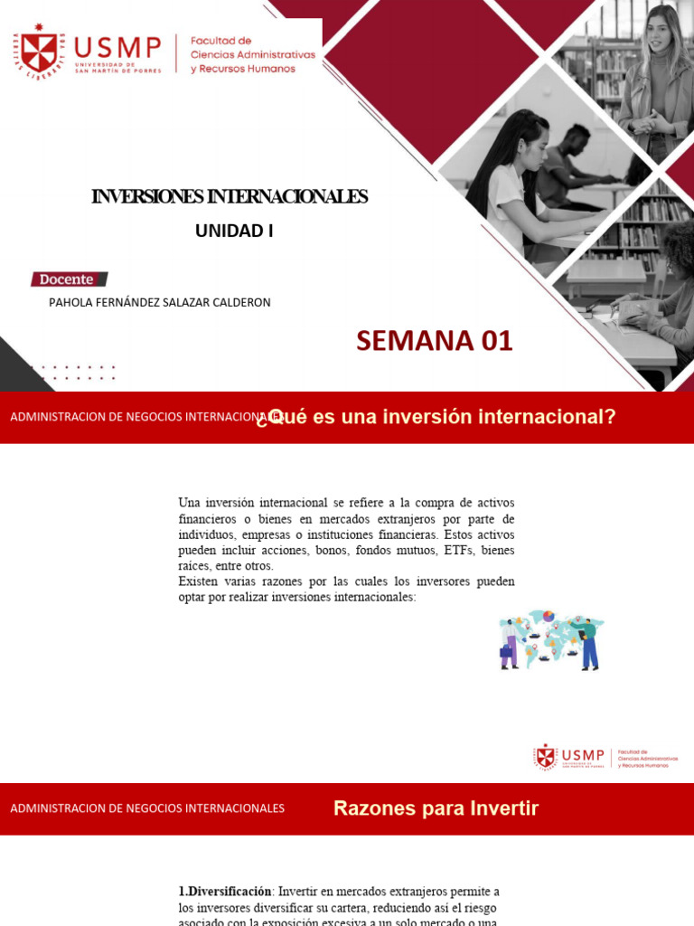 Semana01 Inversiones Internacionales | PDF | Inversiones | Portafolio ...
