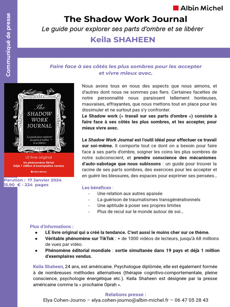 Le Journal de Shadow Work de Keila Shaheen | PDF | Psychologie