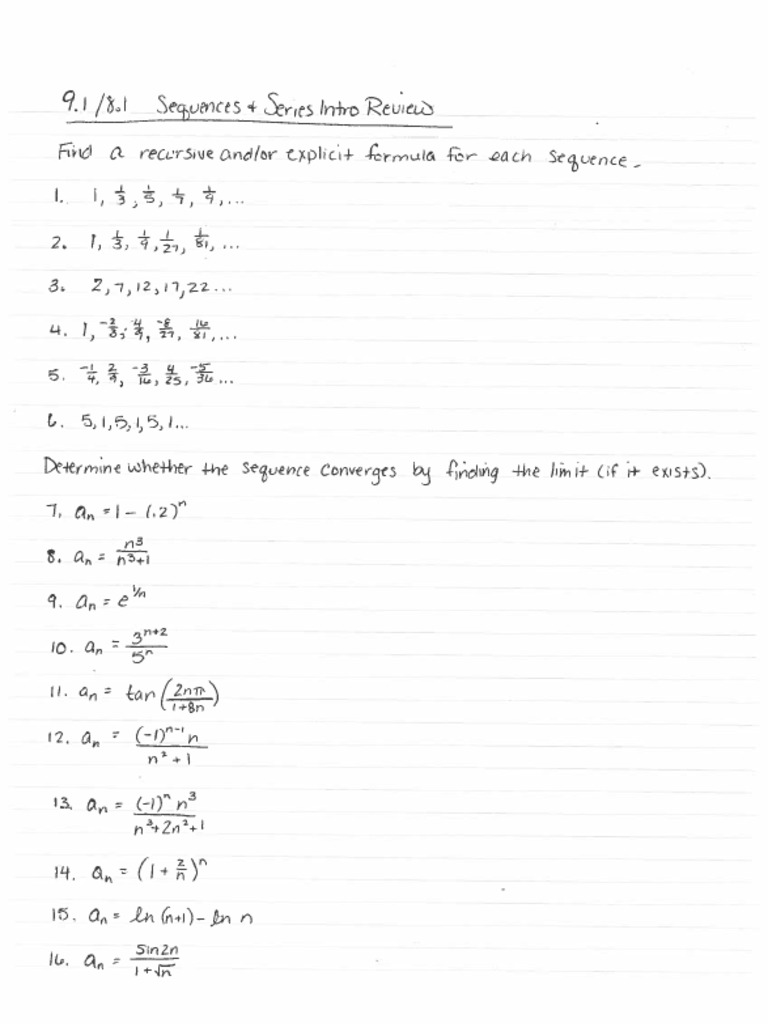 9-1 8-1 Seq Series Review | PDF