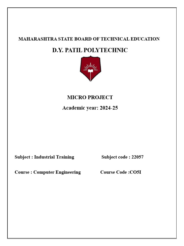 Microproject Formats | PDF | Diploma