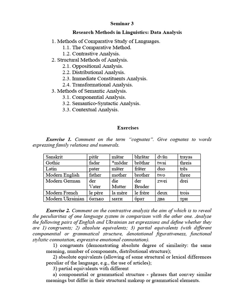 Linguistic Research Methods Overview | PDF | Semantics | Linguistics