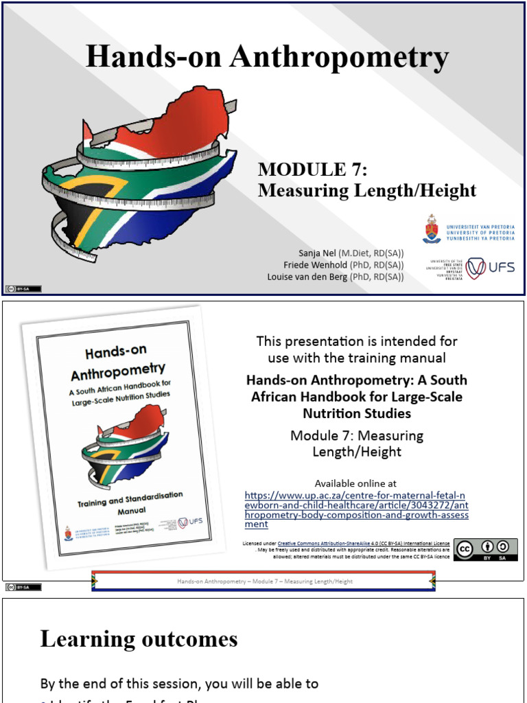Hands On Anthropometry Module 7 Measuring Length and Height - zp224 | PDF | Foot | Measurement