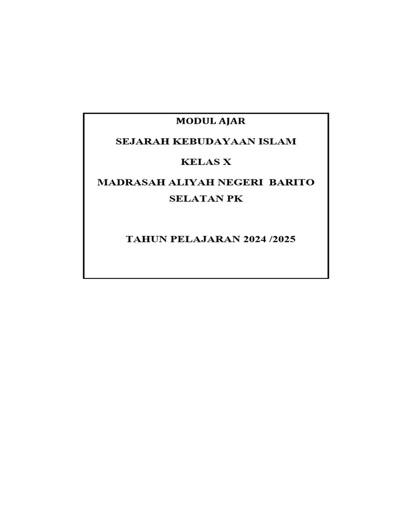Modul Ajar Ski X Sm1 | PDF