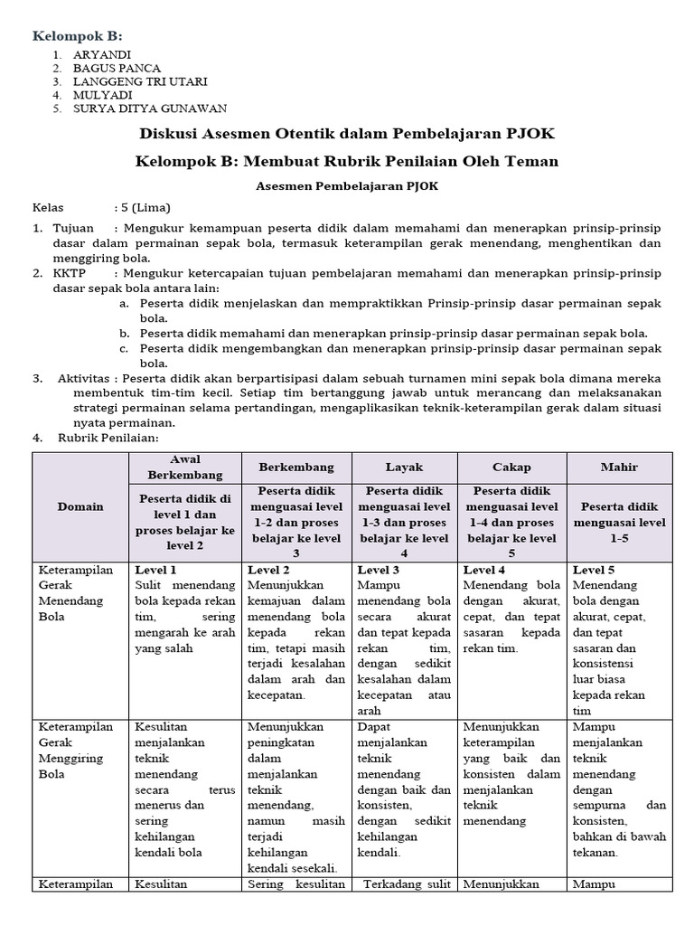 Contoh Diskusi Kelompok B | PDF