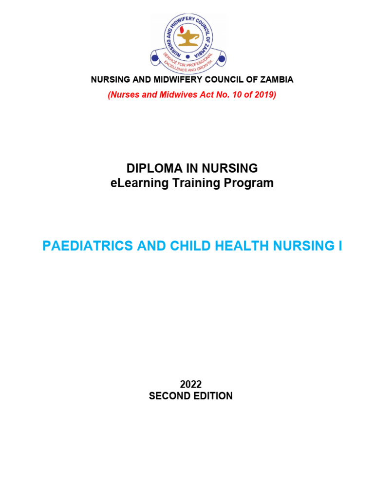 Final Paediatric and Child Health Nursing Module I | PDF | Nursing ...