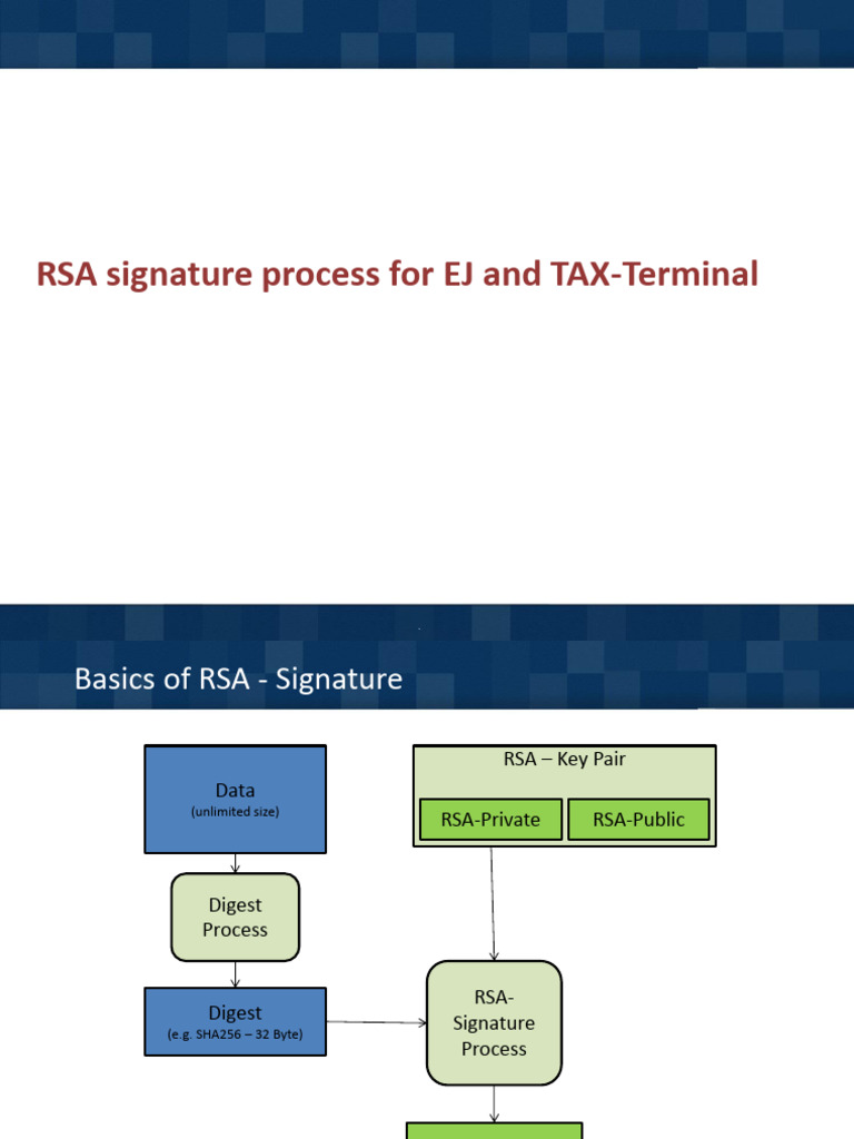 2 RSA Signature Process For EJ and TAX Terminal 4 | PDF | Public Key ...