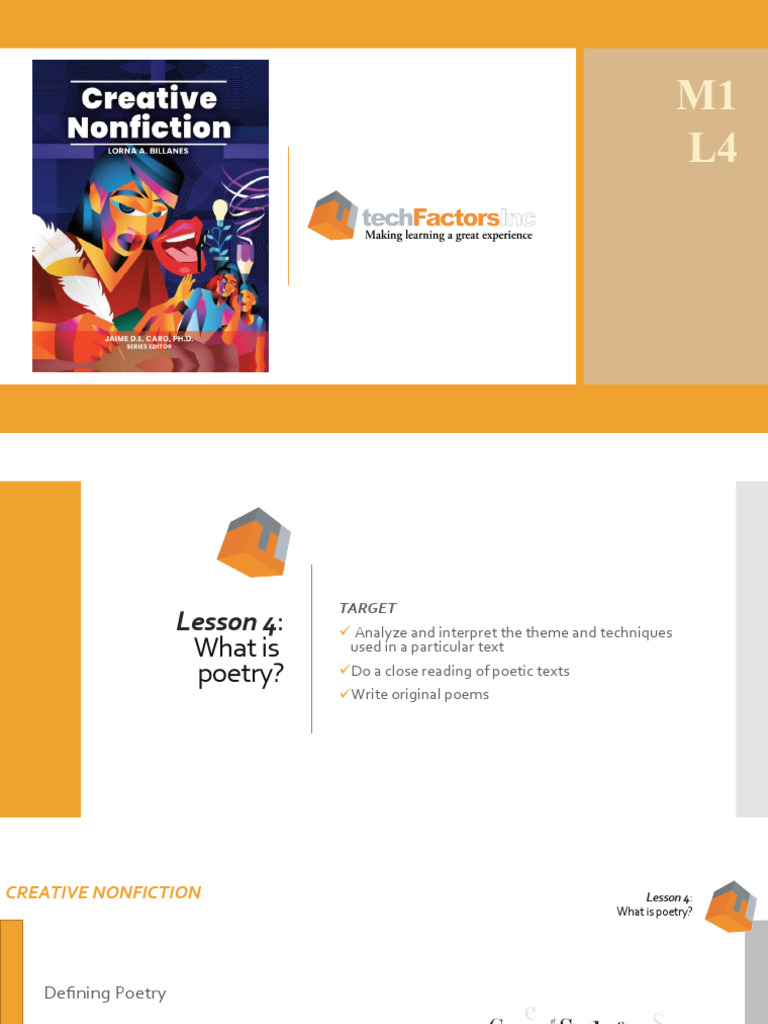 CNF Slide Lesson - 04 | PDF | Poetry | Writing