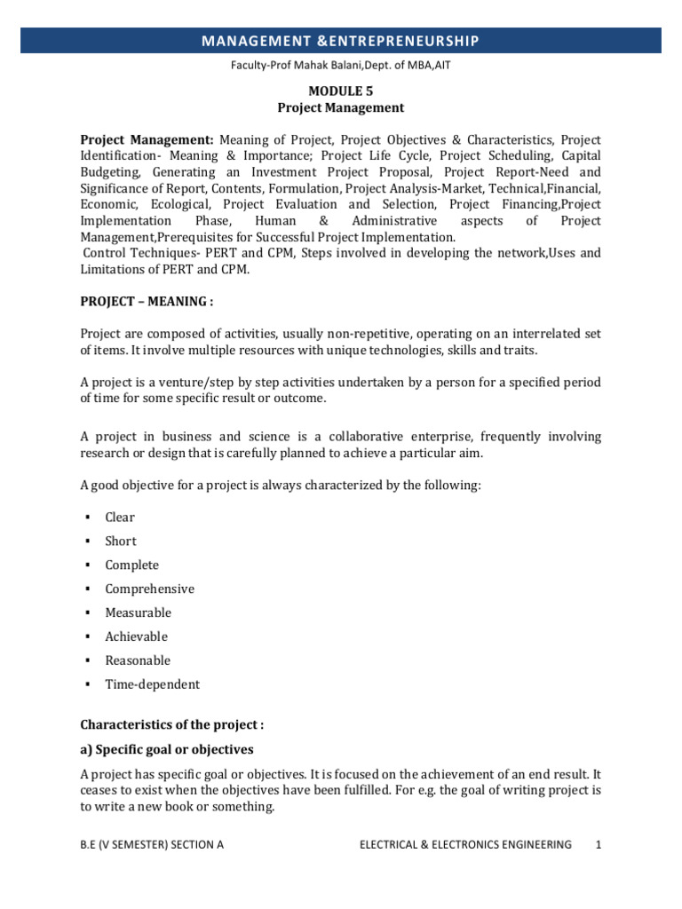 Module 5 - Project Management | PDF | Project Management | Feasibility Study
