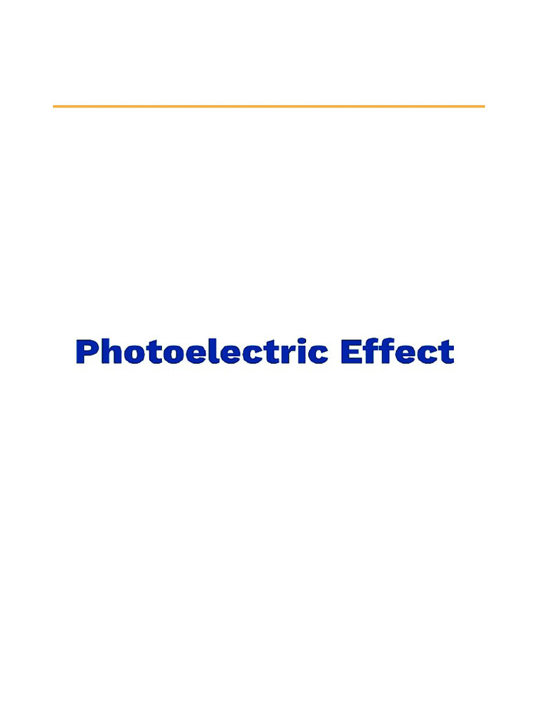 Photoelectric Effect | PDF