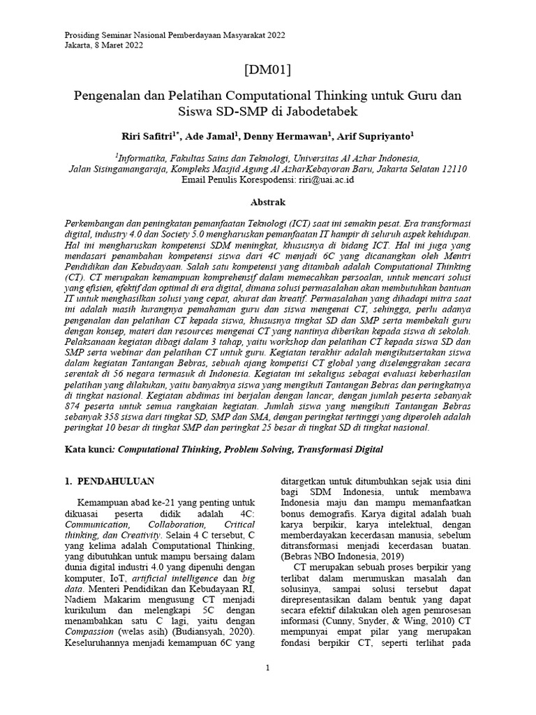 Computational Thinking | PDF