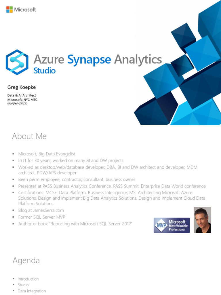 Azure Synapse Analytics Overview | PDF | Databases | Apache Spark