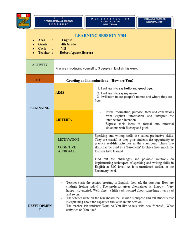 Learning Session - 03 | PDF | Learning | Teachers