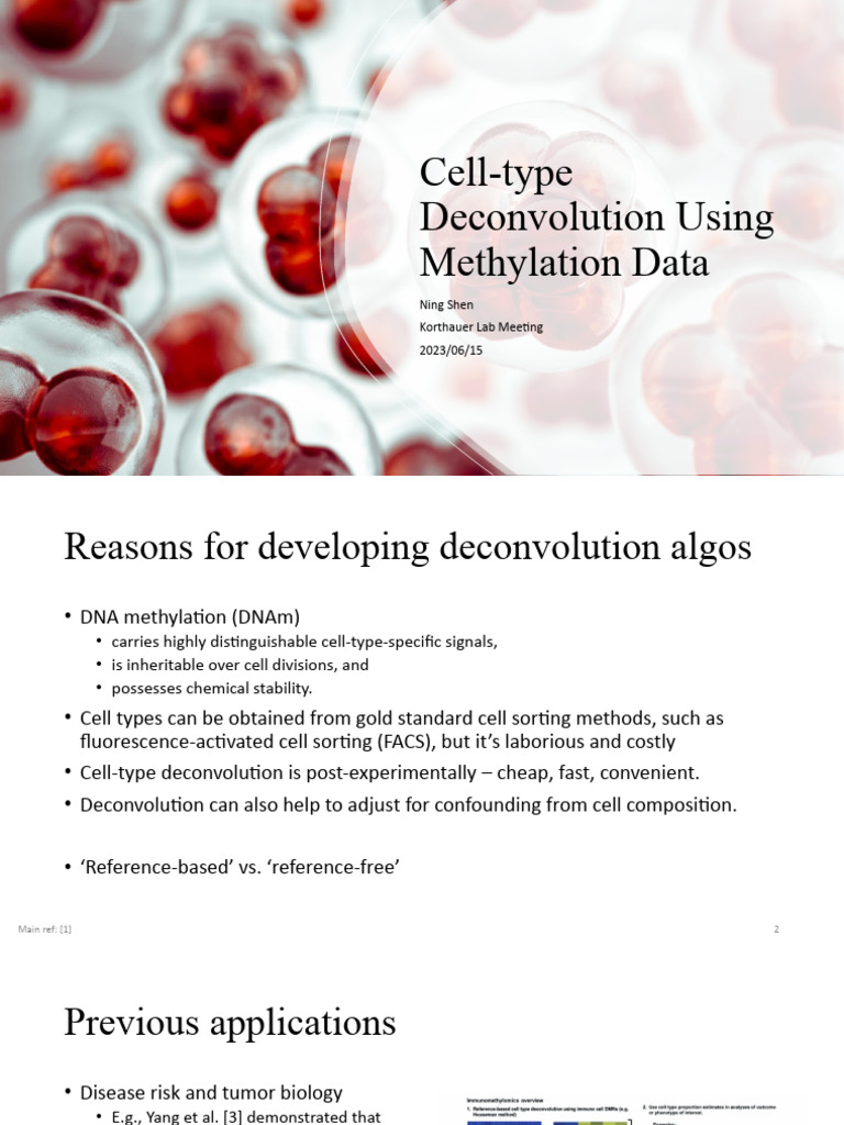 LabMeeting 20230615 Deconv | PDF | Dna Methylation | Cancer