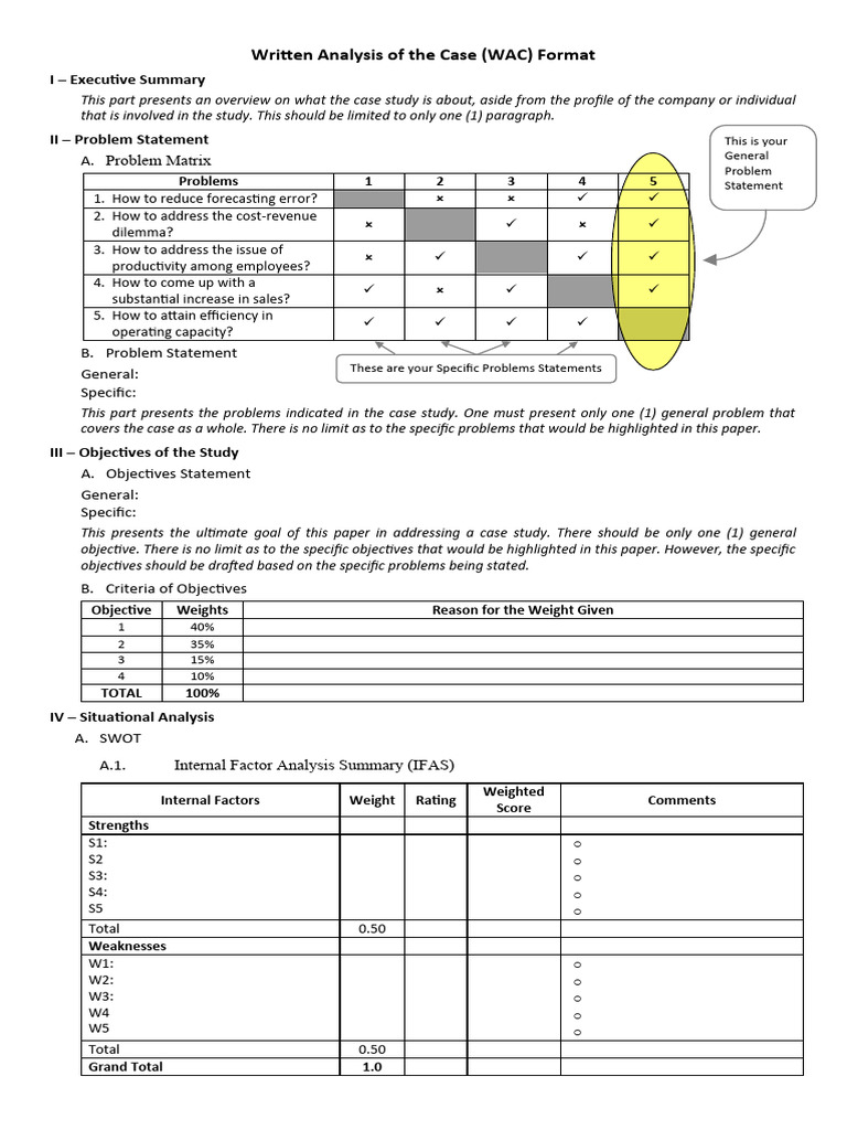 Written Analysis of The Case Format | PDF | Microsoft Power Point ...