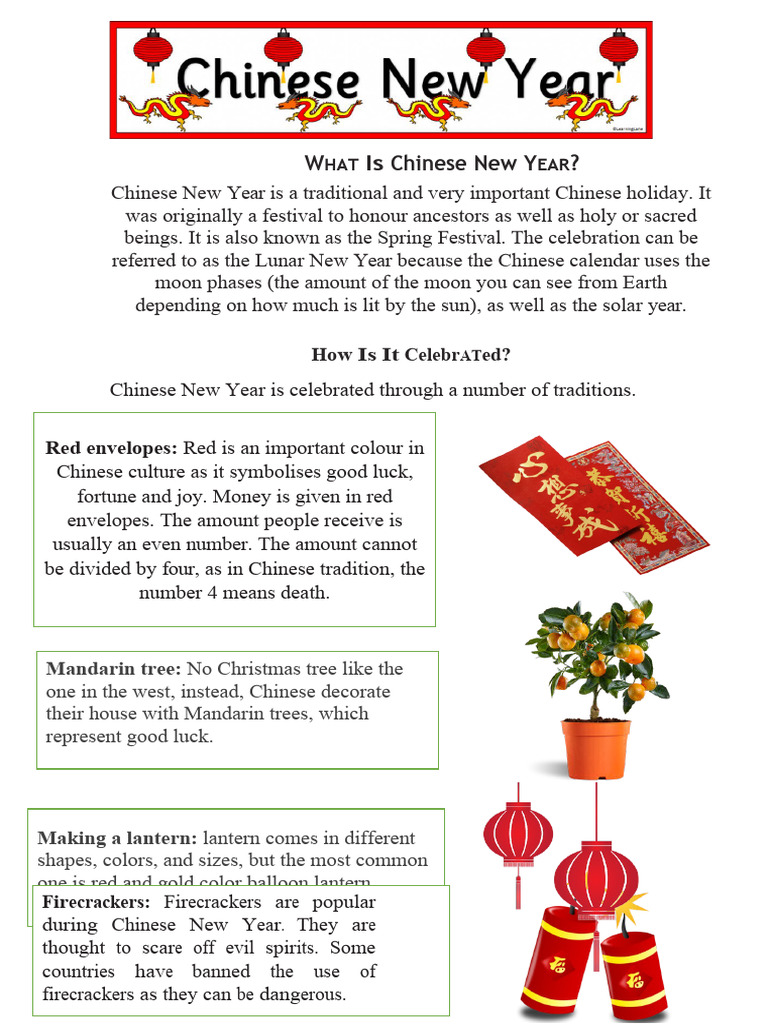 Chinese New Year Traditions | PDF