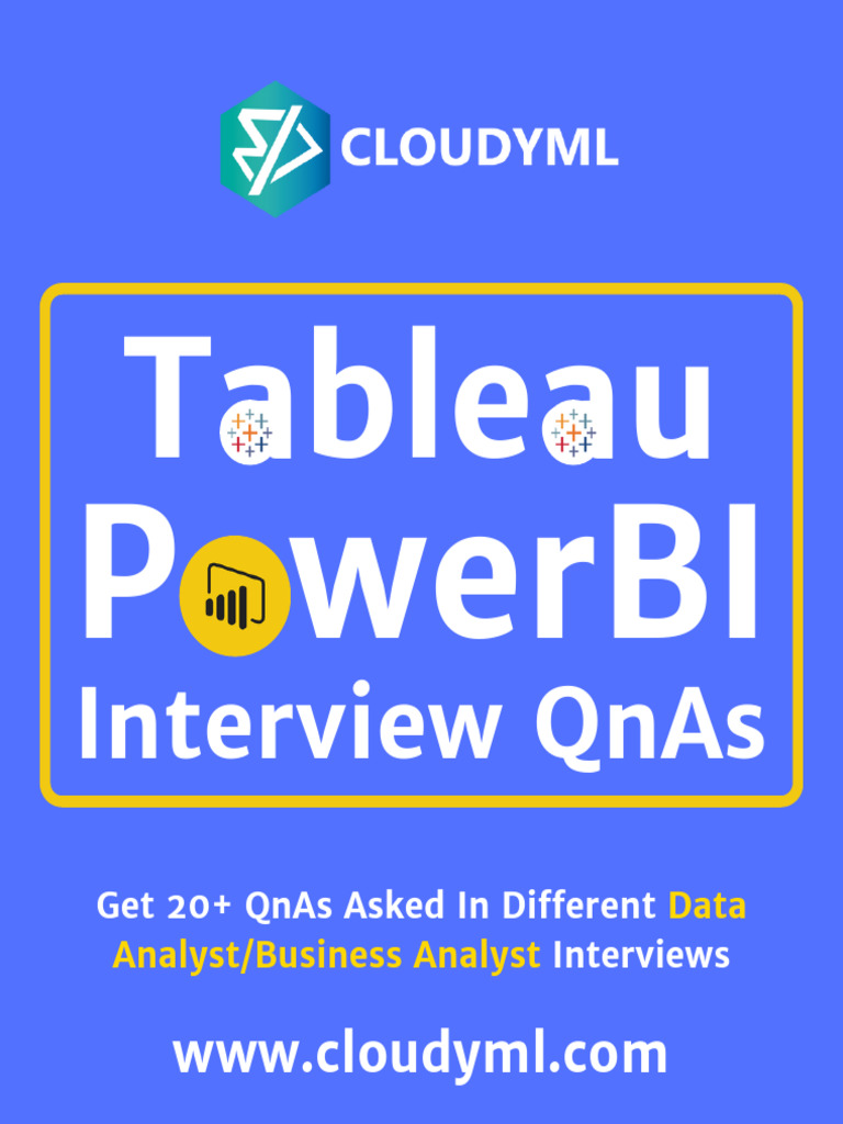 Tableau PowerBi Interview QnAs by CloudyML 1679549516 | PDF | Data Management | Data