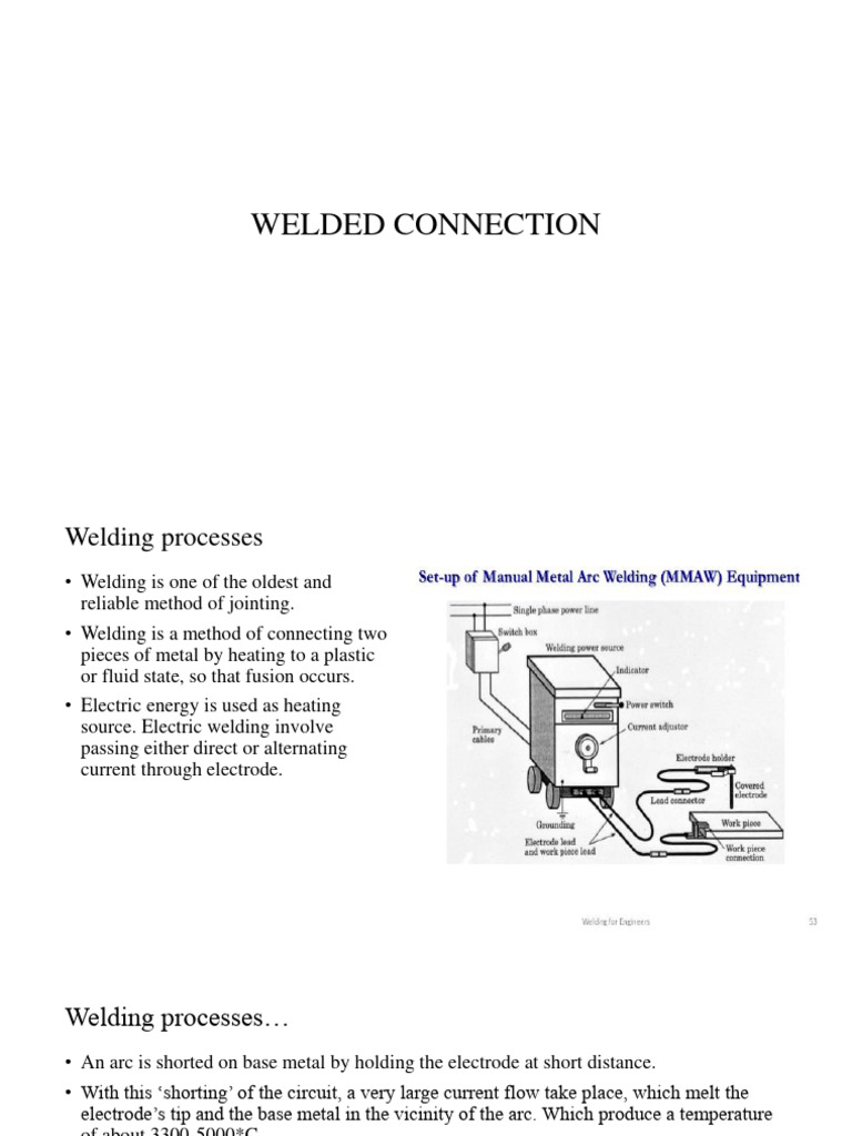 Welded Connection Lecture | PDF | Welding | Construction