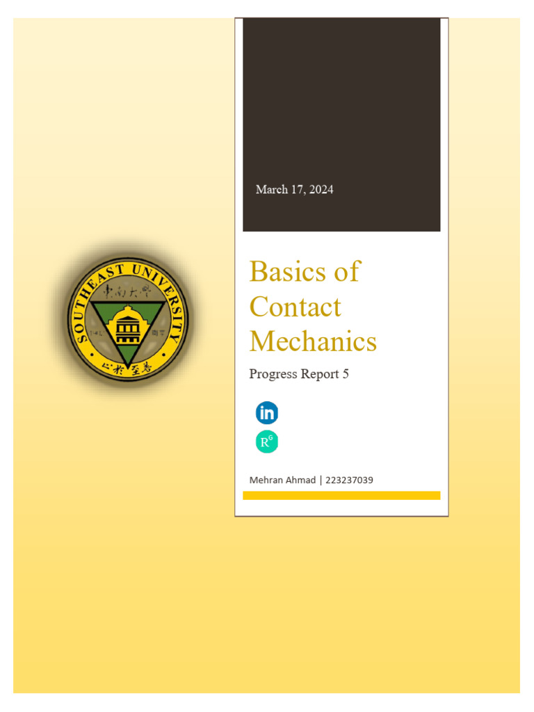 Basics of Contact Mechanics 1712478773 | PDF | Friction | Force