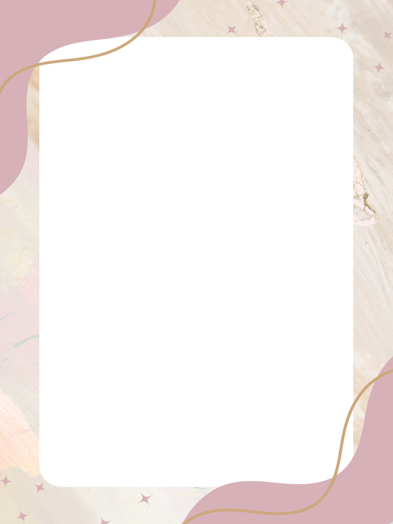 Beige and Pink Watercolor Page Border | PDF