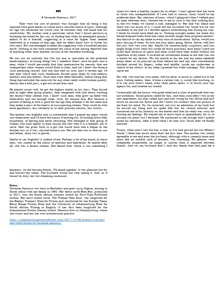 Short Story For Lecture 2 | PDF