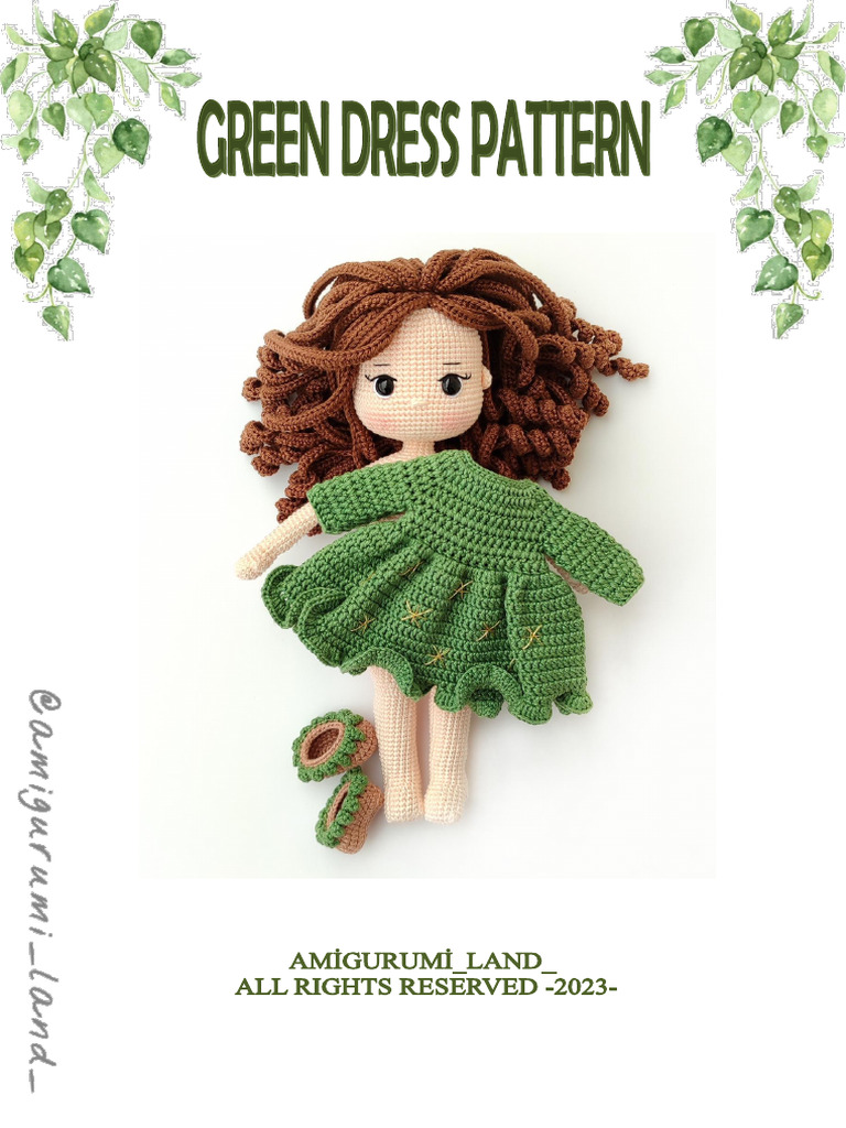 Green Dresspattern | PDF | Crochet | Knitting