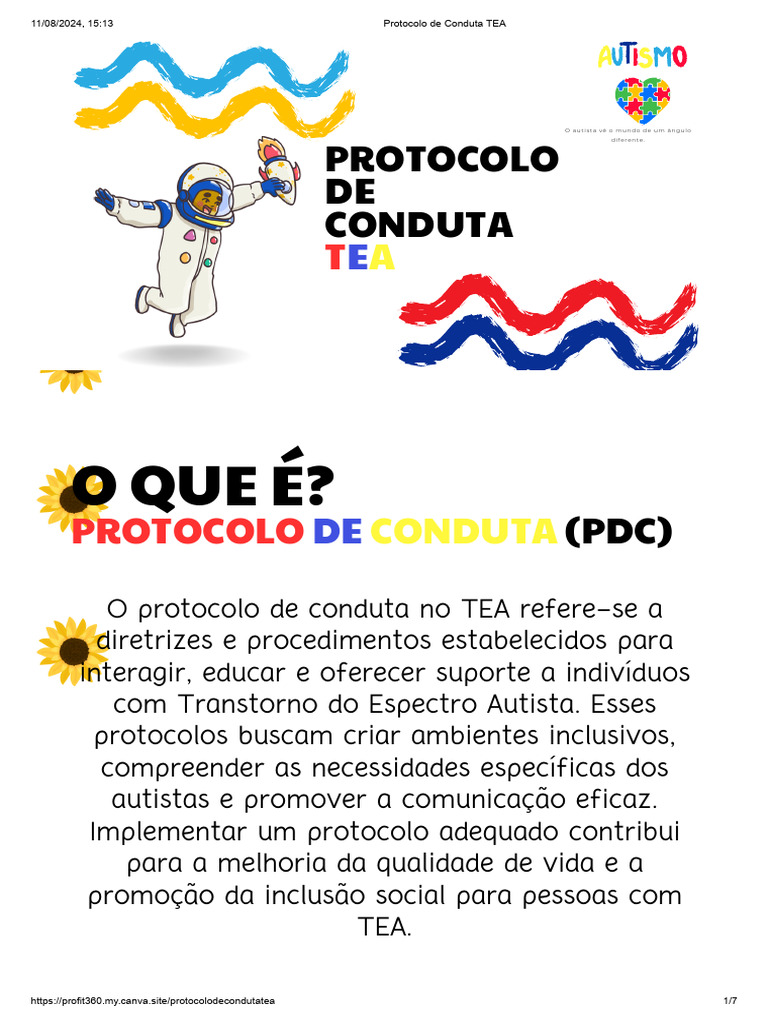 Protocolo de Conduta TEA | PDF | Espectro do autismo | Ciências comportamentais