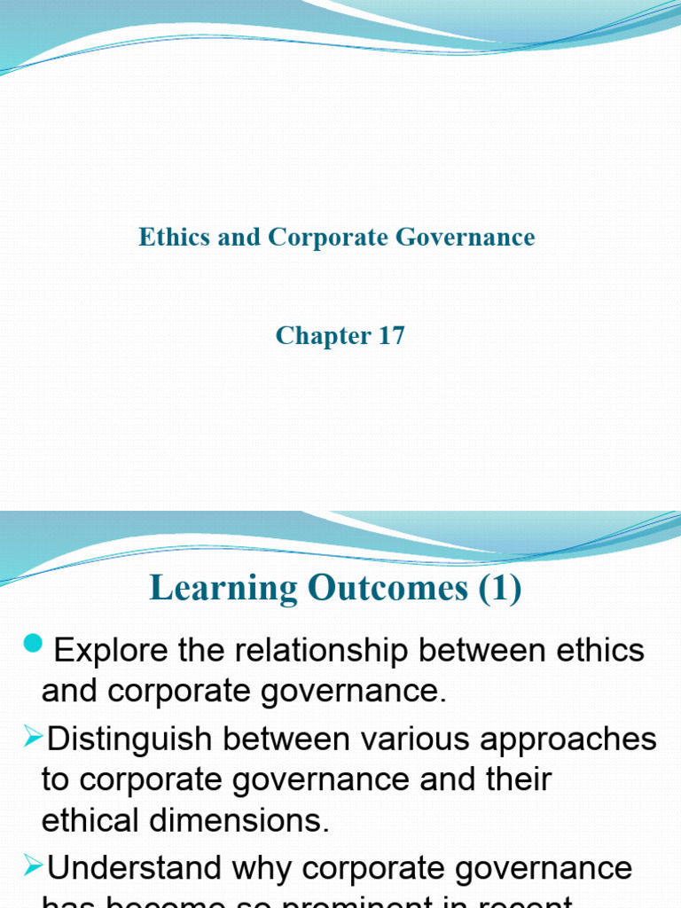 Business Ethics ch17 Powerpoint | PDF | Governance | Corporate Governance