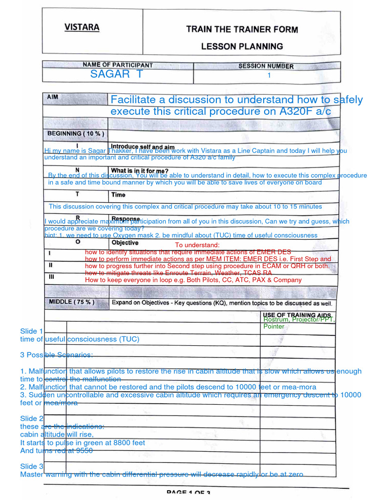 Lesson Plan EMER DES | PDF | Aviation Safety | Aviation
