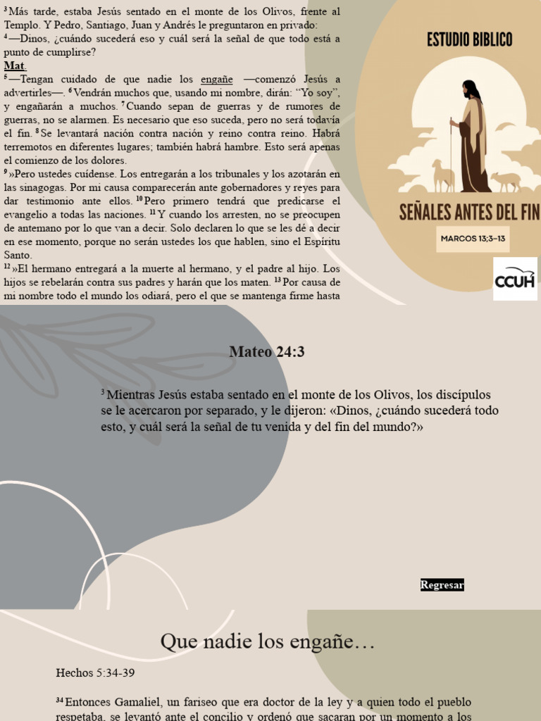 Señales del Fin según Jesús | PDF | Jesús | Evangelio de Mateo