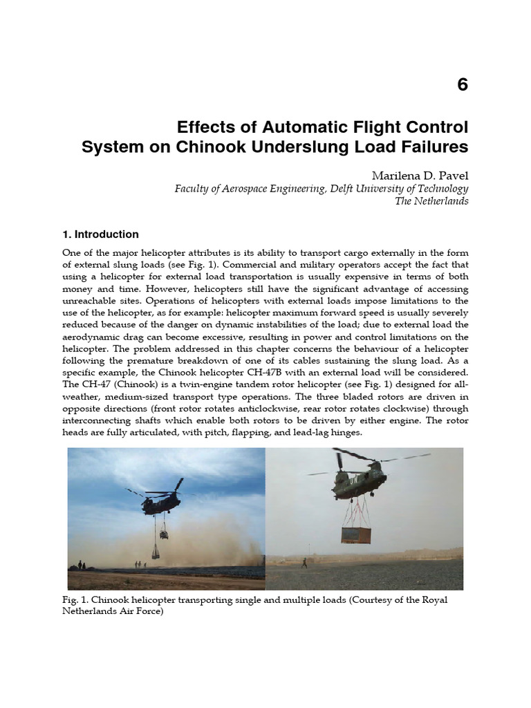 Chinook Load Failures & AFCS Impact | PDF | Helicopter Rotor | Helicopter