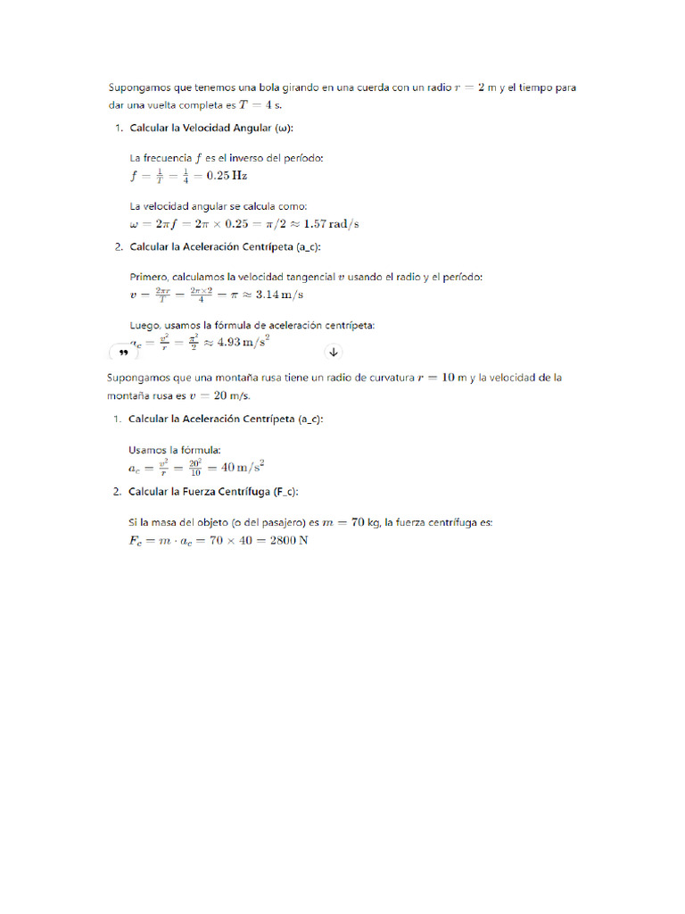 Ejercicios de Movimiento Circular Con Solucion | PDF