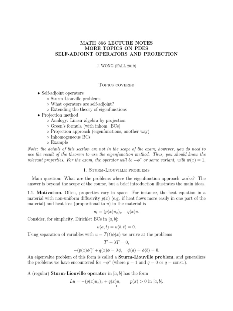 PDE More Inhom SLtheory | PDF | Partial Differential Equation ...