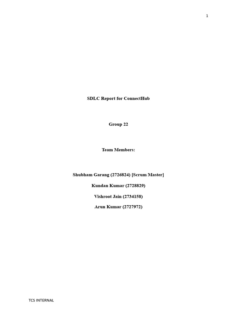 SDLC Report For ConnectHub | PDF | Agile Software Development | Scrum (Software Development)