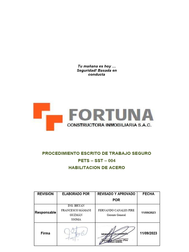 Pets-Sst-004 Habilitacion de Acero | PDF | Materiales | Sector secundario de la economía