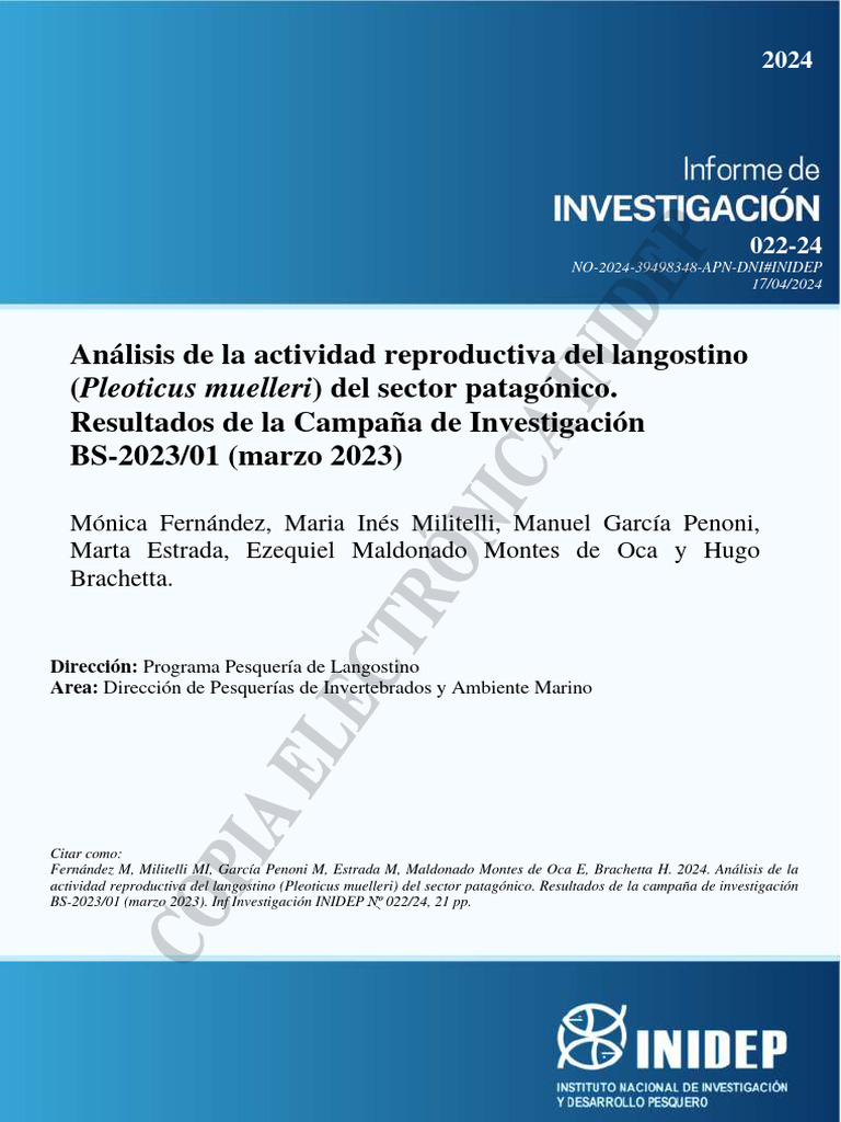 2024 - Inf - Inv - 022 - 2024 - LANG - Lang Reproducción Marzo 2023 Final | PDF | Ovario ...