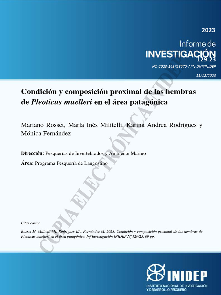 2023 - Inf - Inv - 129 - 2023 - LANG-Comp musc-GAC | PDF | Reproducción | Biología