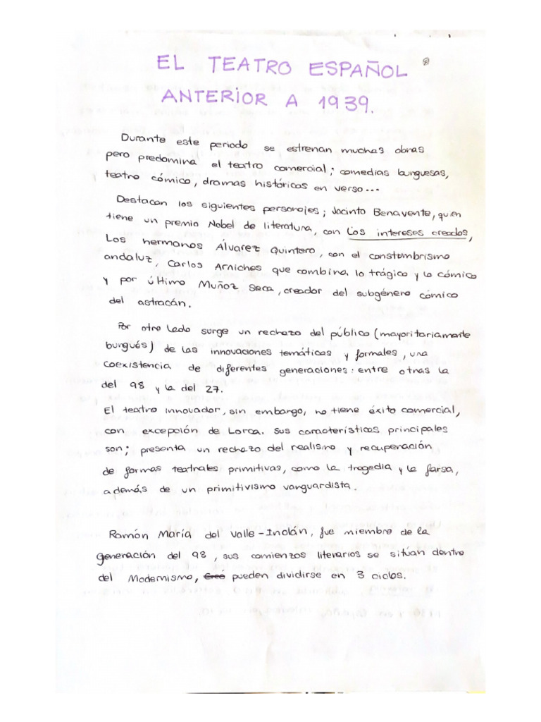 El Teatro Español | PDF