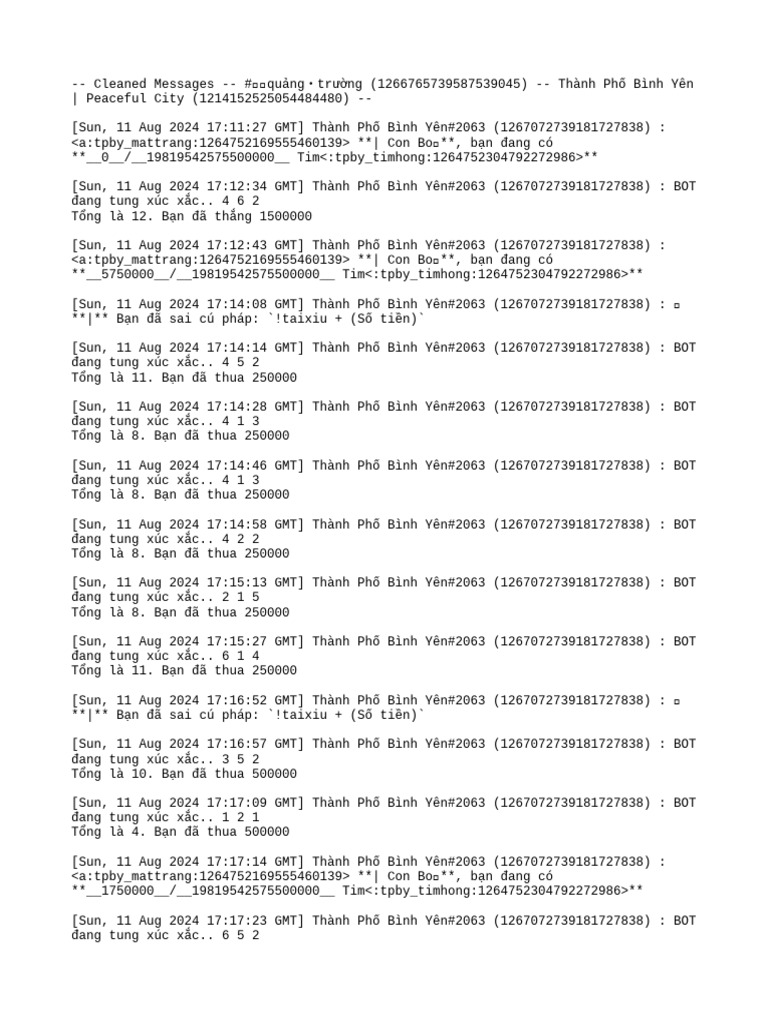 Cleaned Messages | PDF
