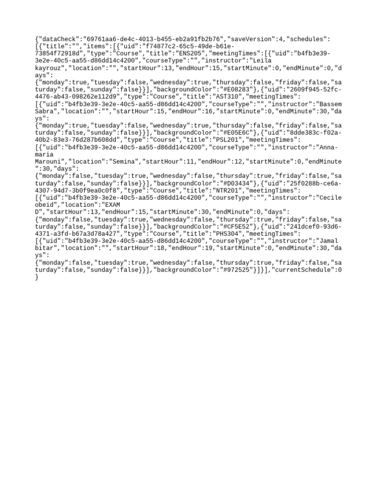 Schedule Csmo | PDF