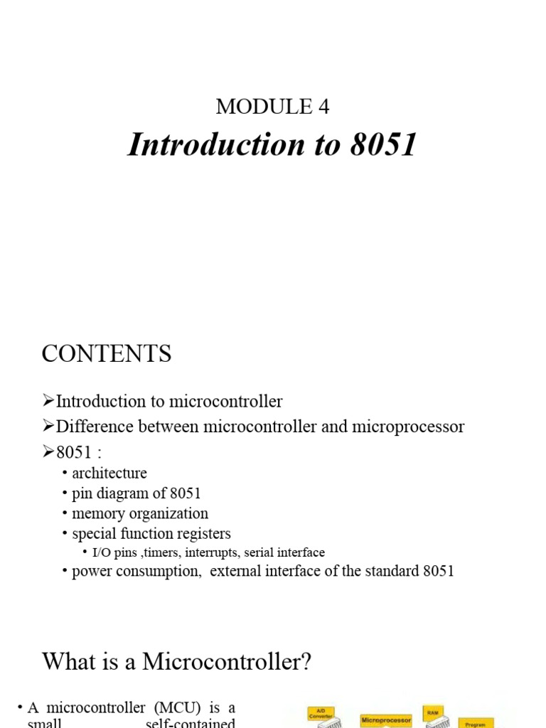 Module 4 | PDF | Microcontroller | Central Processing Unit