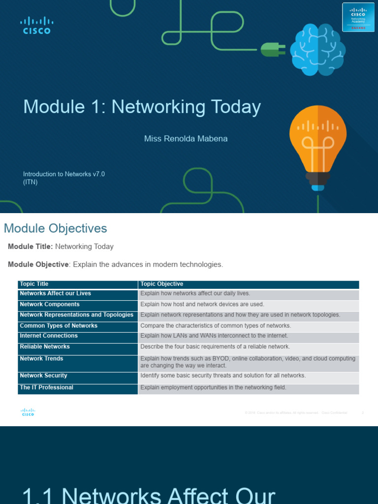 ITN Module 1 | PDF | Computer Network | Internet Access