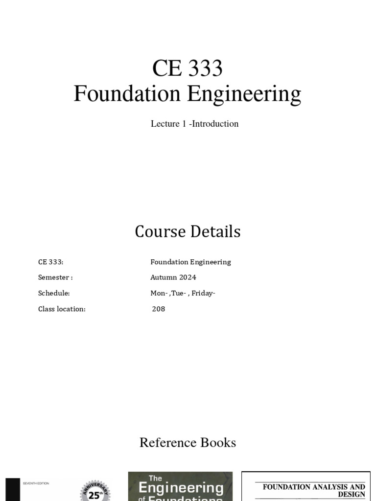 lecture 1 | PDF | Geotechnical Engineering | Deep Foundation