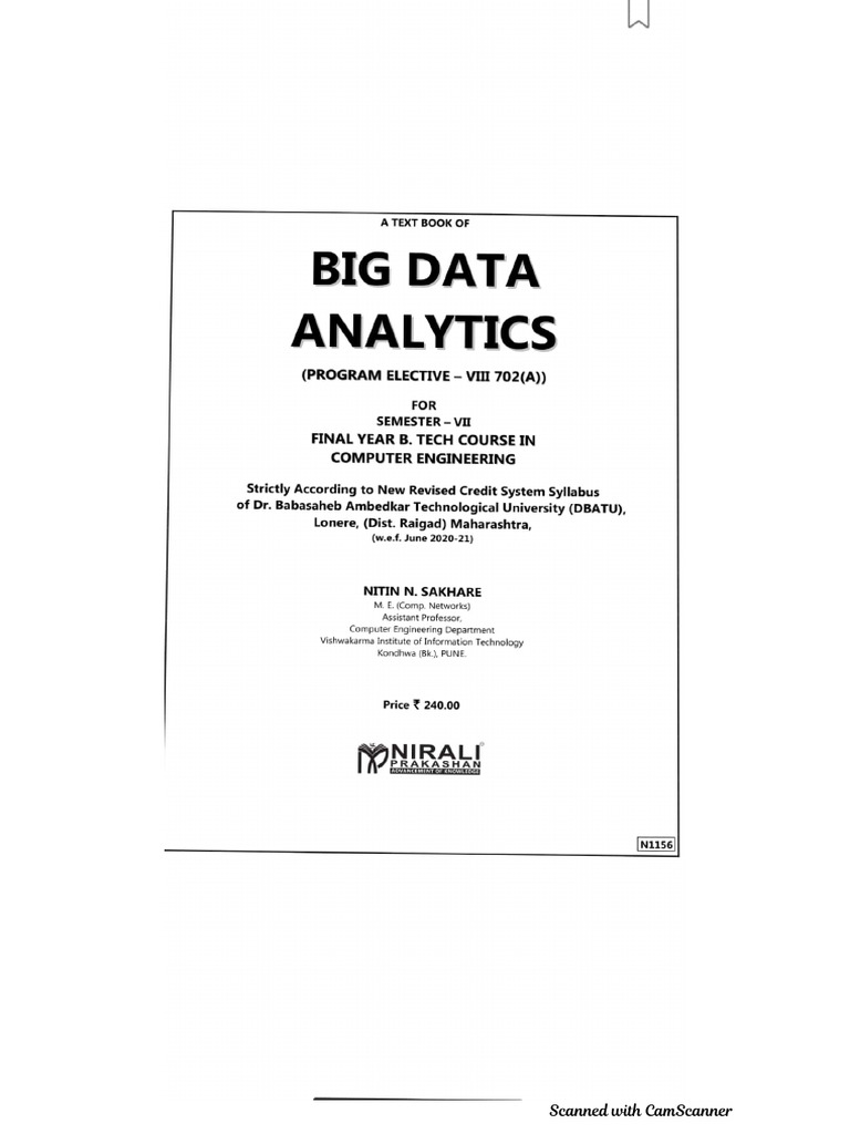 Big Data Analytics Nirali | PDF