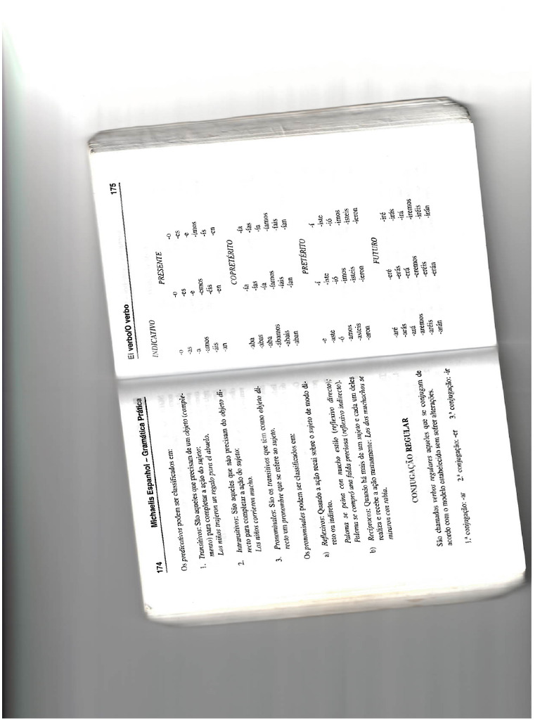 1 Parte - Desinências - Espanhol-Mesclado | PDF