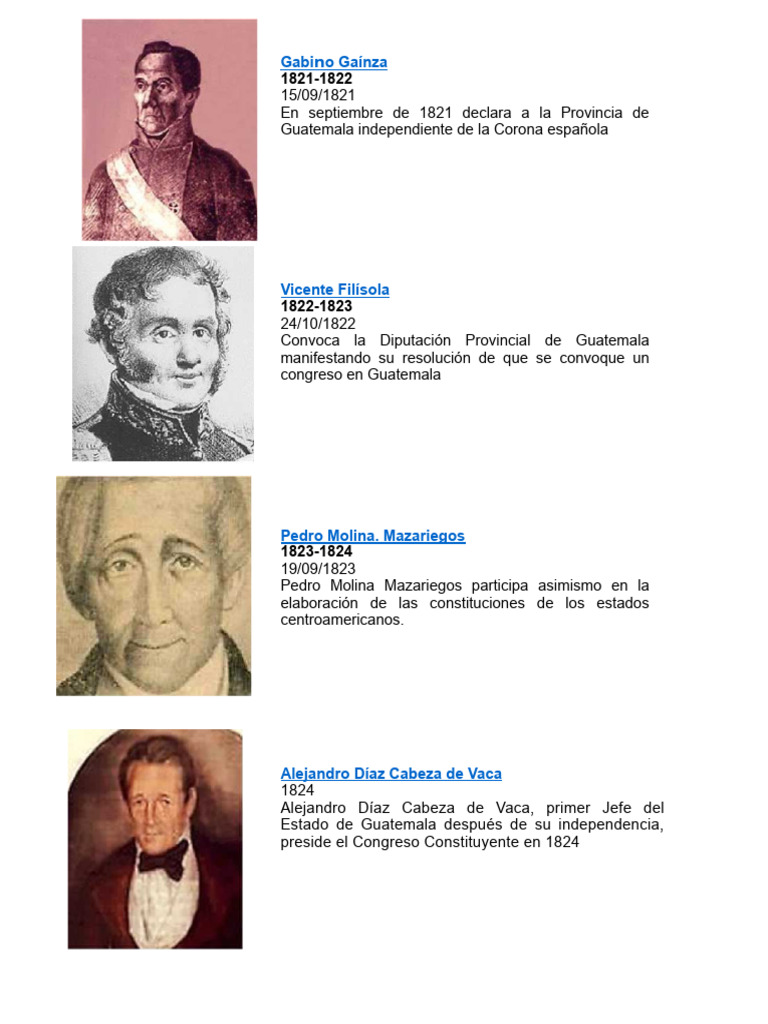 Presidentes de Guatemala | PDF | Guatemala | Centroamérica