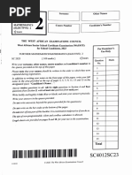 Wassce 2025 Social Studies Likely Questions | PDF | Political Science