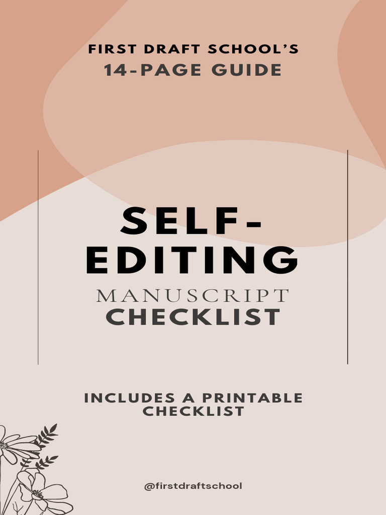 Self Editing Checklist | PDF | Narration | Editing