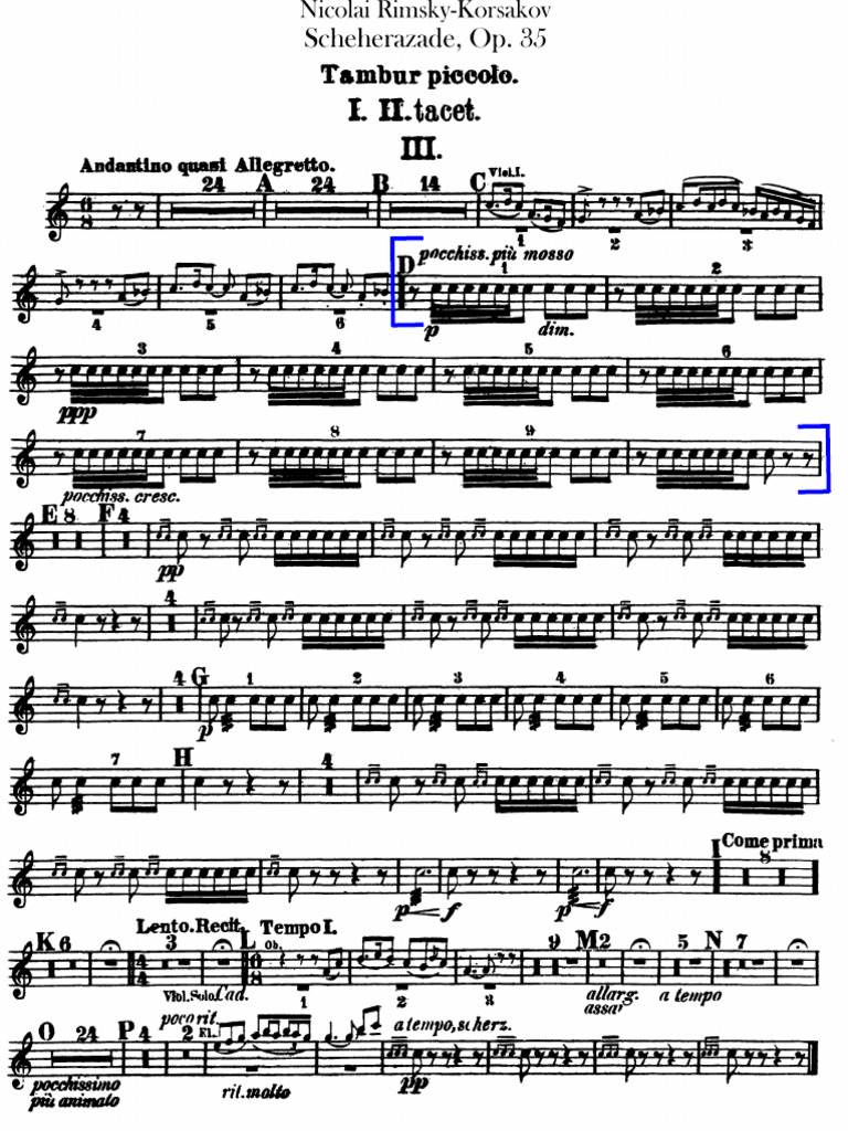 Scheherazade Snare Excerpts | PDF